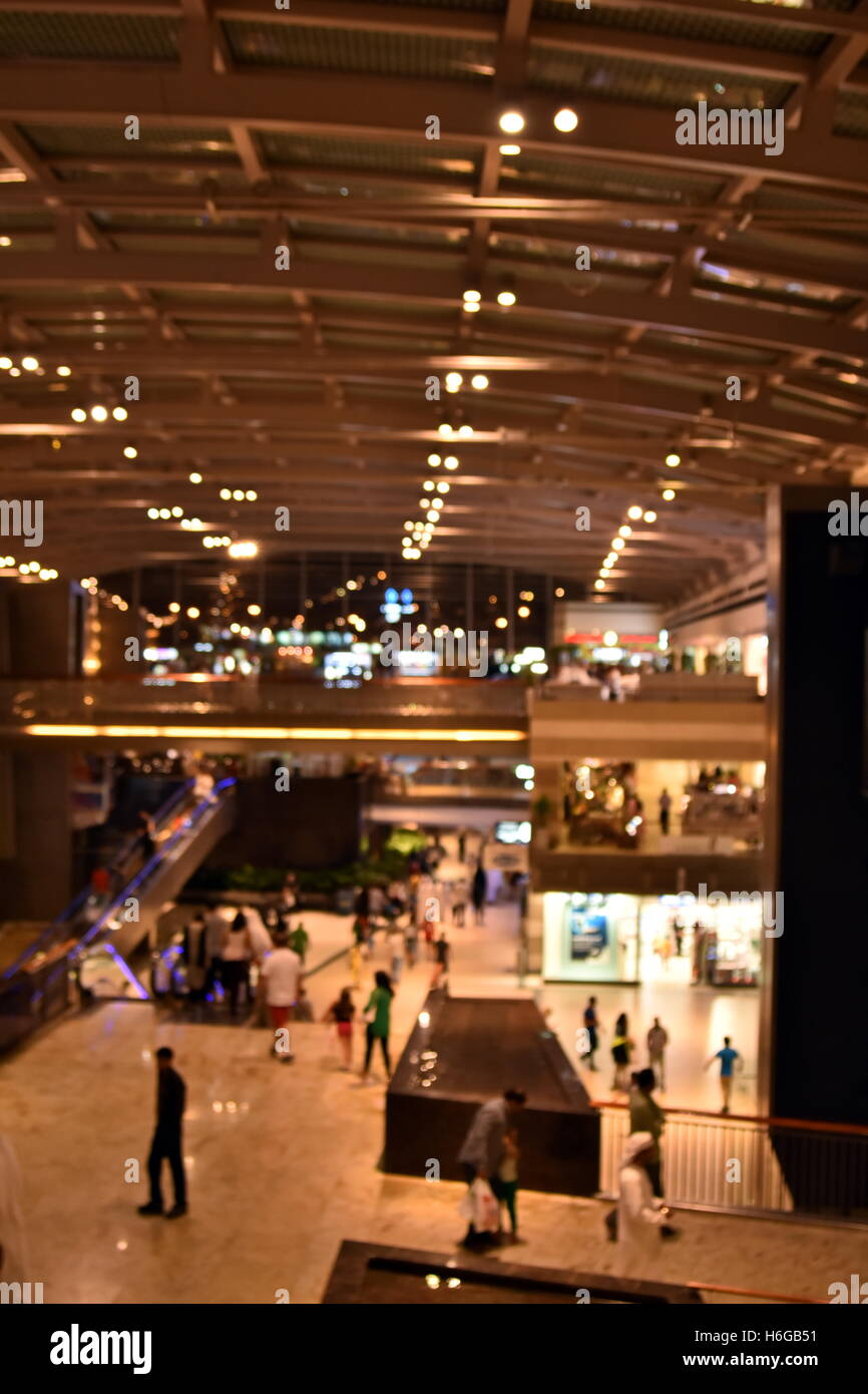 At The Shopping Mall at night, Dubai, United Arab Emirates Stock Photo ...