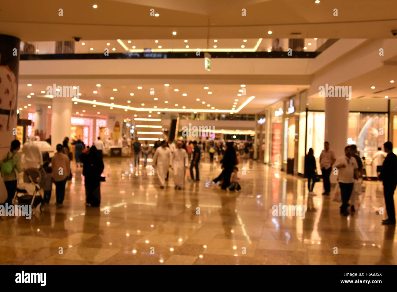 At The Shopping Mall at night, Dubai, United Arab Emirates Stock Photo ...
