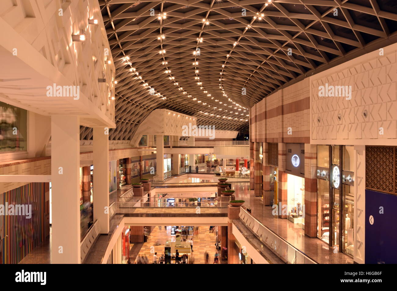 At The Shopping Mall at night, Dubai, United Arab Emirates Stock Photo ...