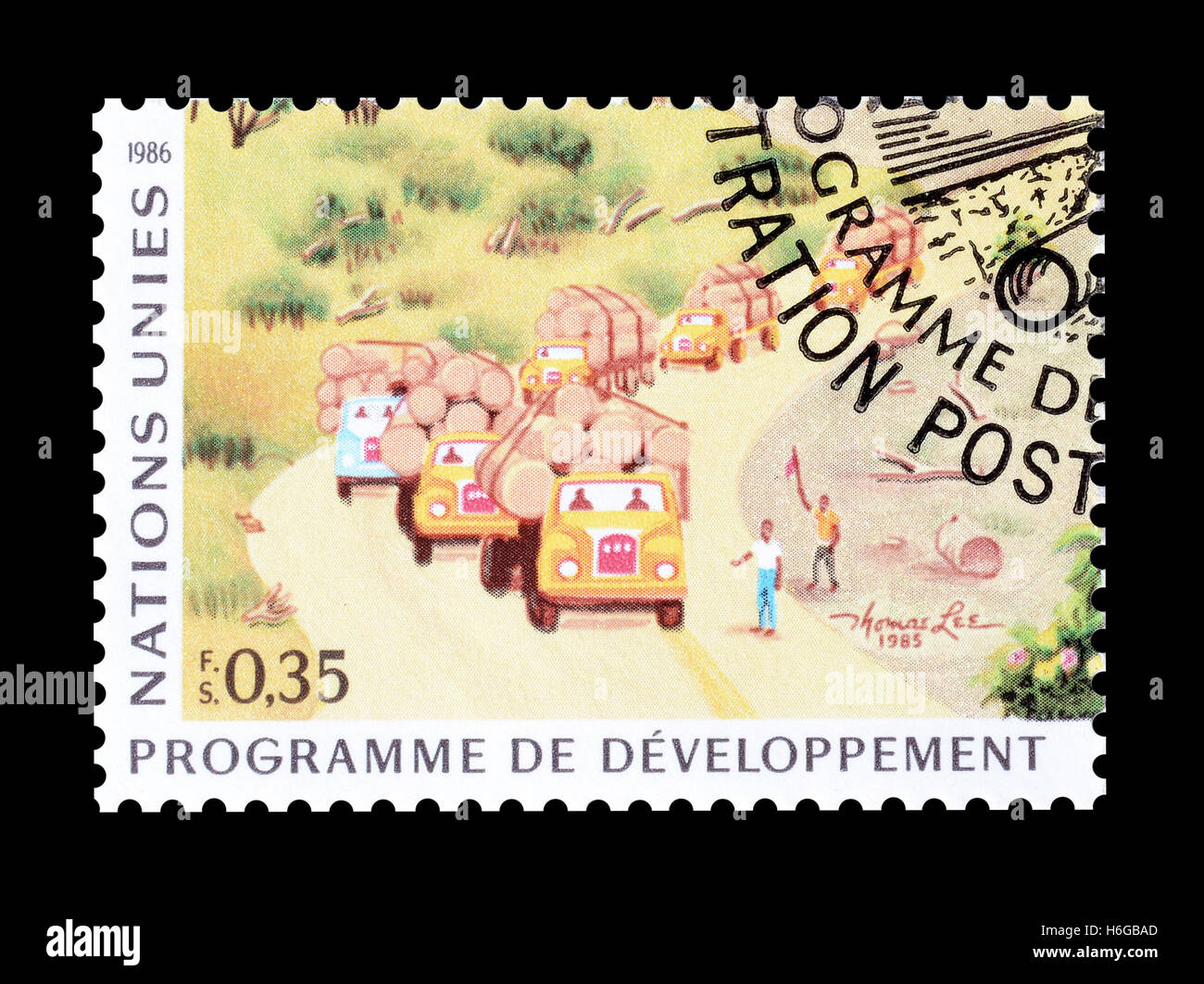 United Nations stamp 1986 Stock Photo - Alamy
