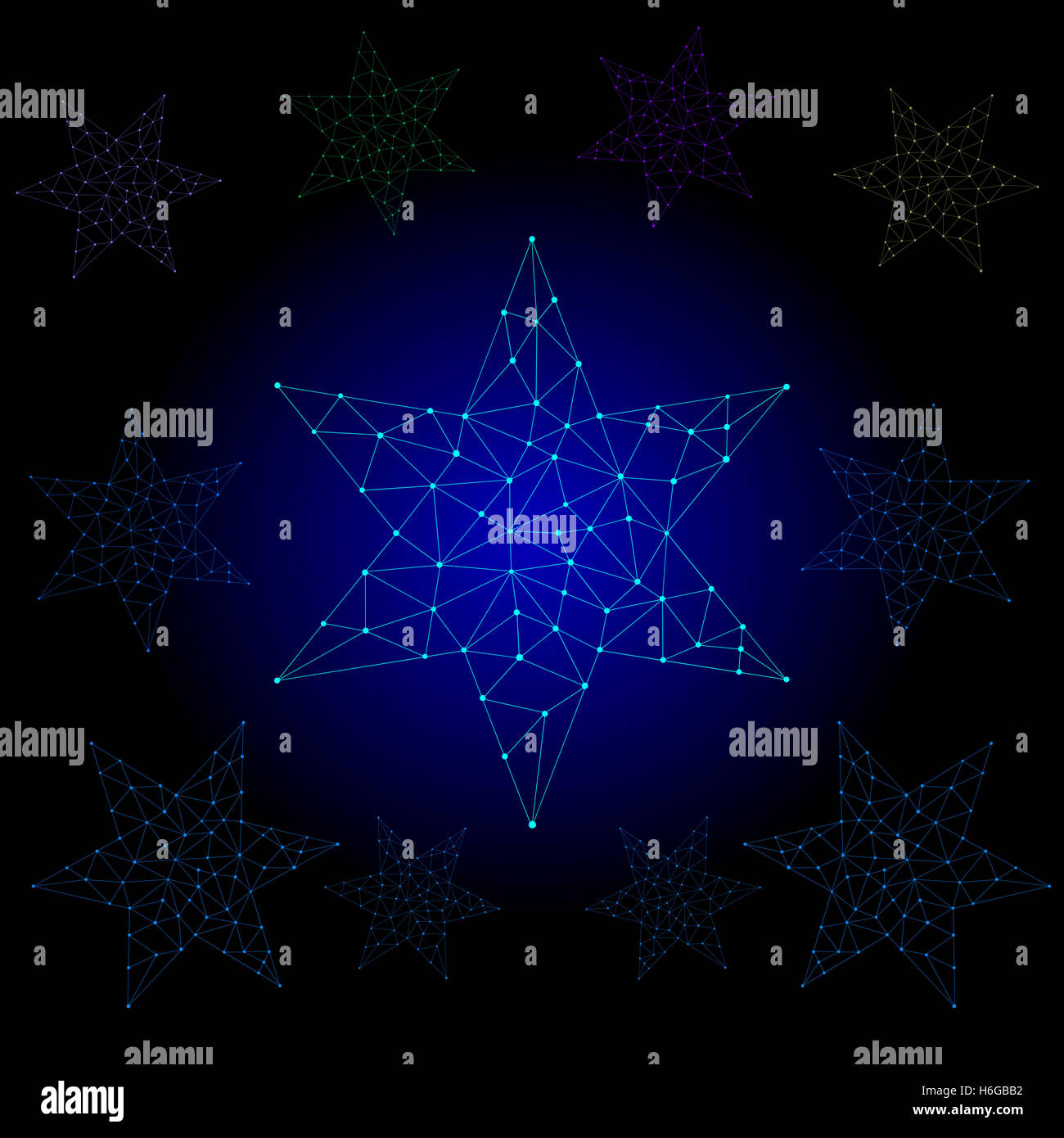 star light , polygon line, abstract vector illustration Stock Photo - Alamy