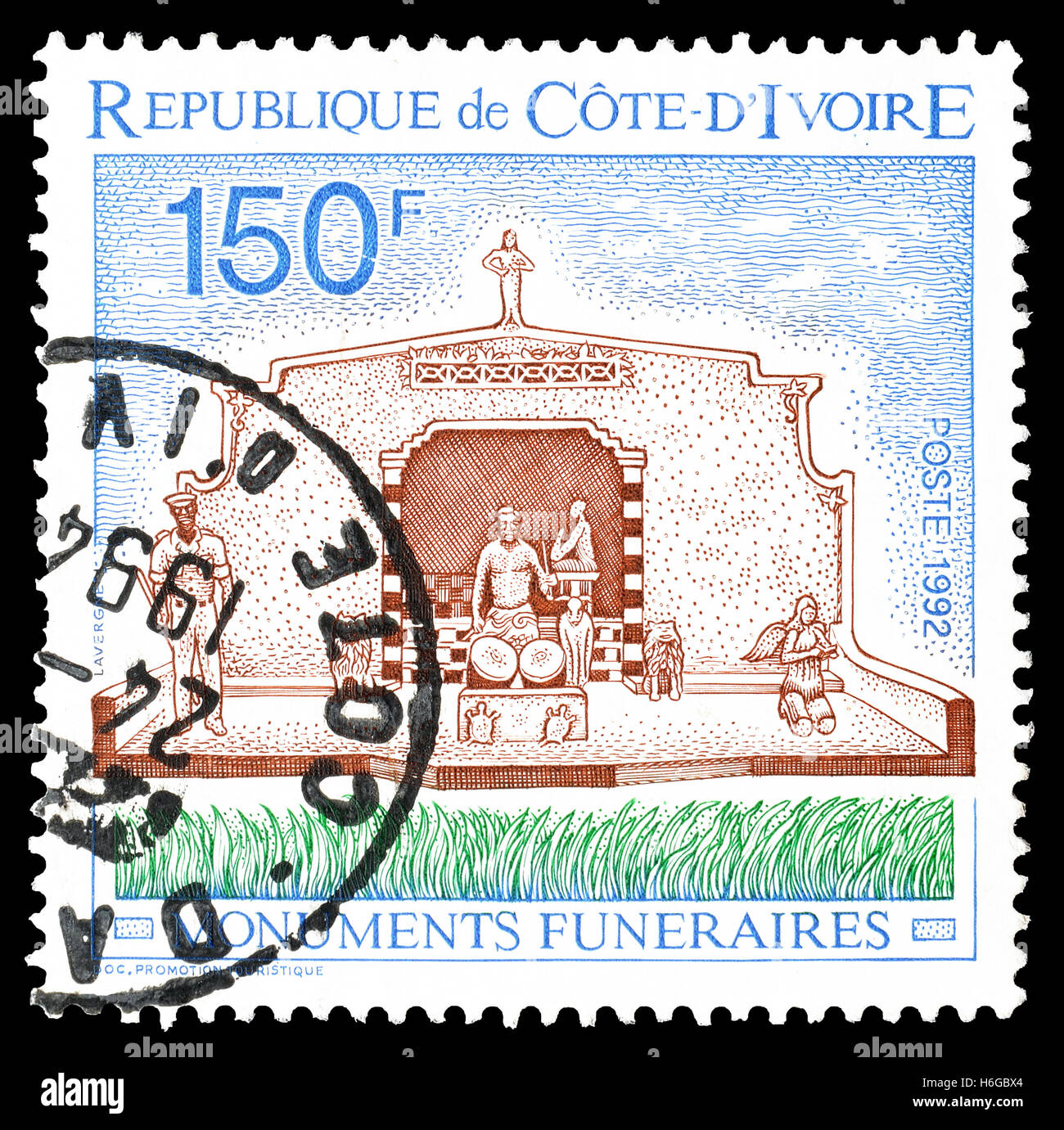 Ivory Coast stamp 1992 Stock Photo - Alamy