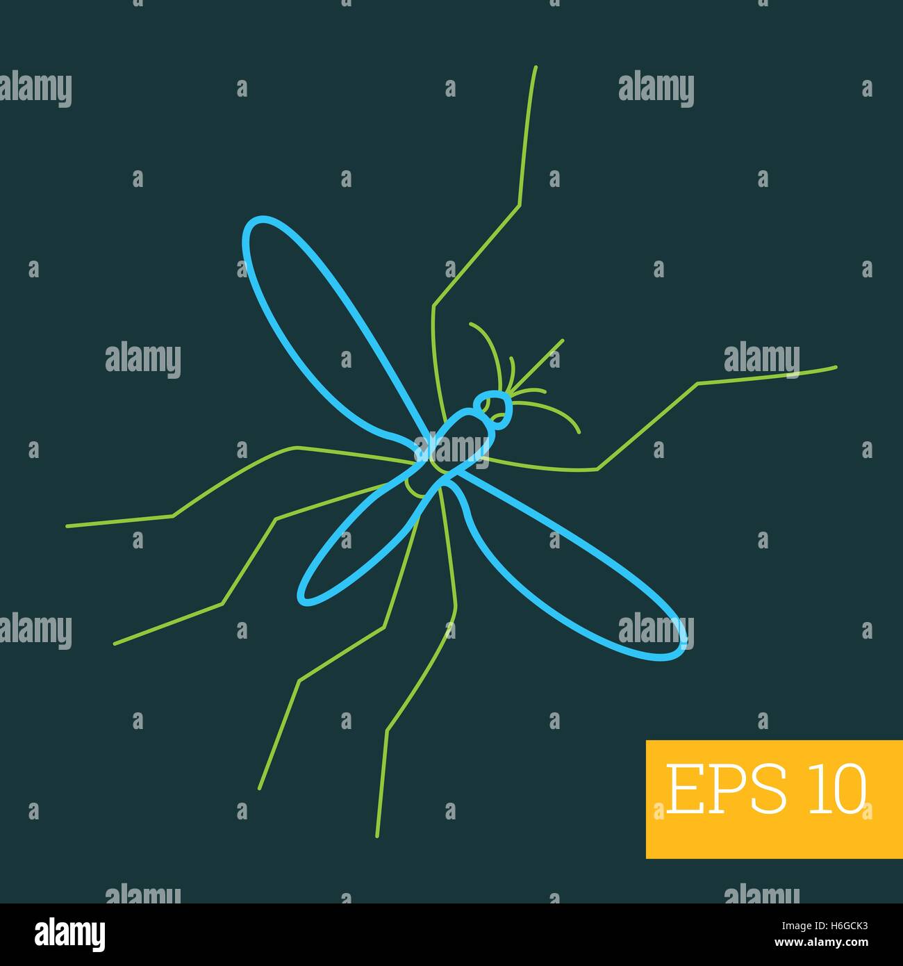 mosquito insect outline vector Stock Vector Image & Art - Alamy