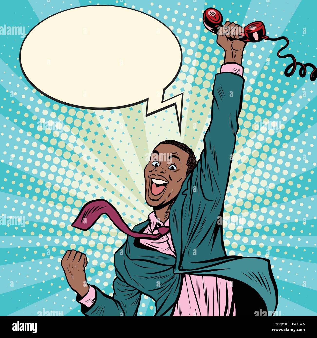 African man phone work Stock Vector Images - Alamy