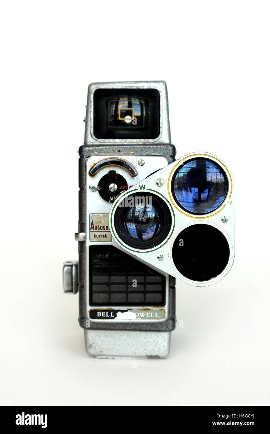 Vintage Camera / Bell & Howell Autoset Turret Movie Camera Stock Photo ...