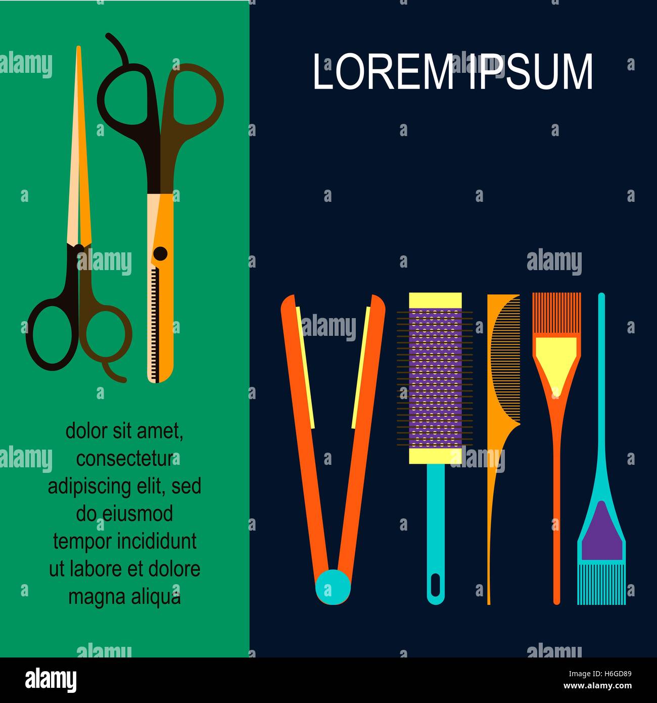 Beauty salon tools Vector illustration Stock Vector Image & Art - Alamy