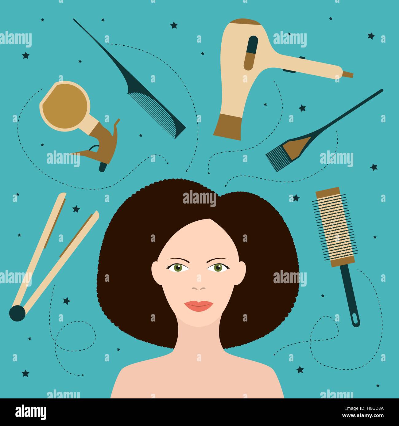 Beauty salon tools Vector illustration Stock Vector Image & Art - Alamy
