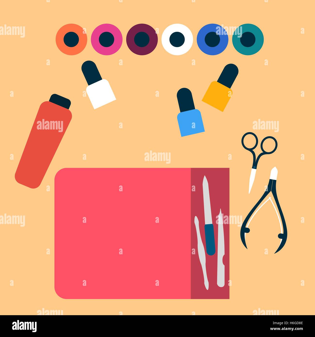 Manicure table Stock Vector Images - Alamy
