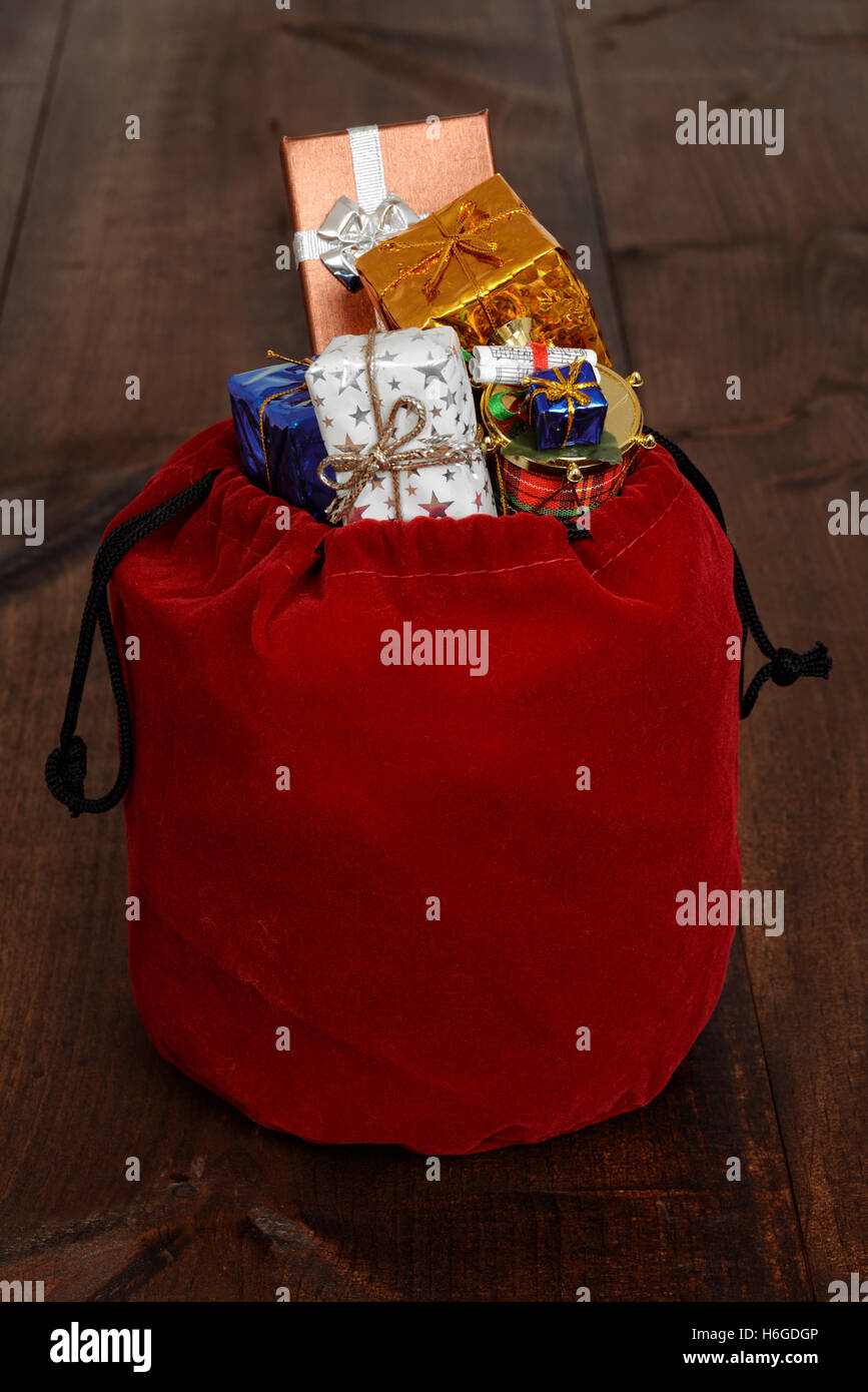 closeup of santa toy bag Stock Photo - Alamy