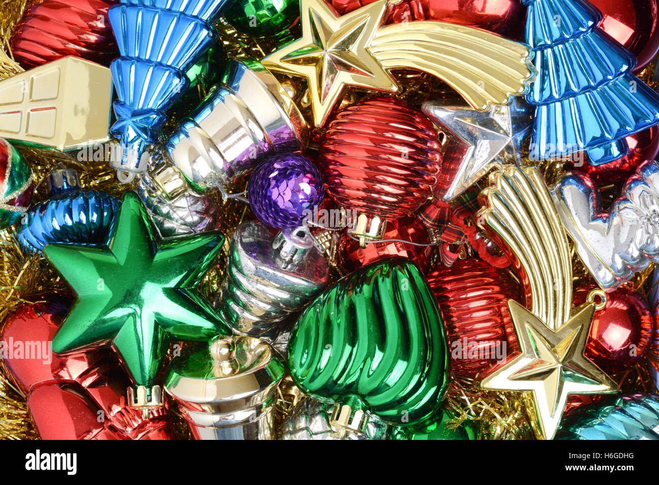 Pile of Christmas ornaments Stock Photo - Alamy