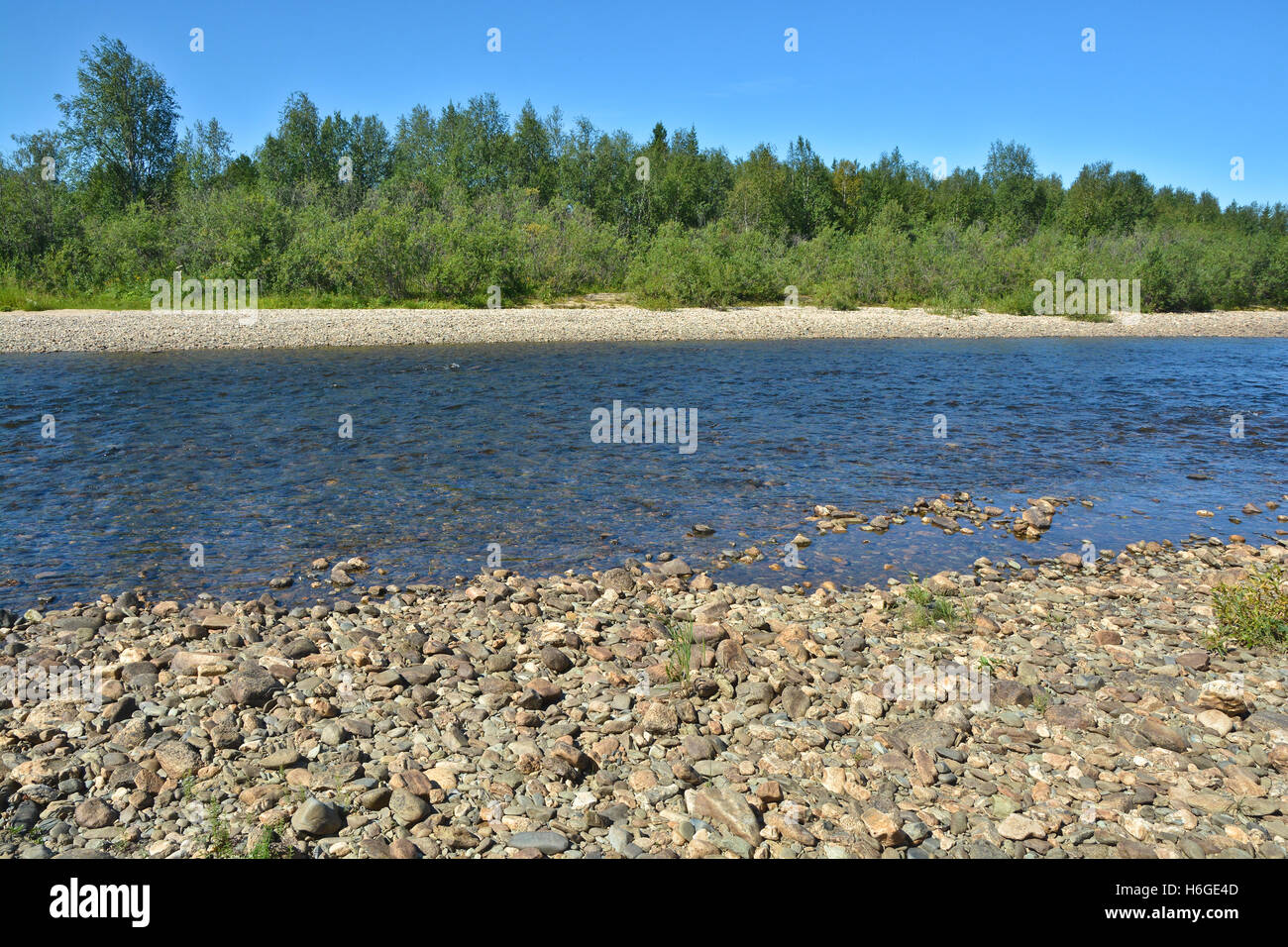 The wild northern river. The object of UNESCO world heritage site ...