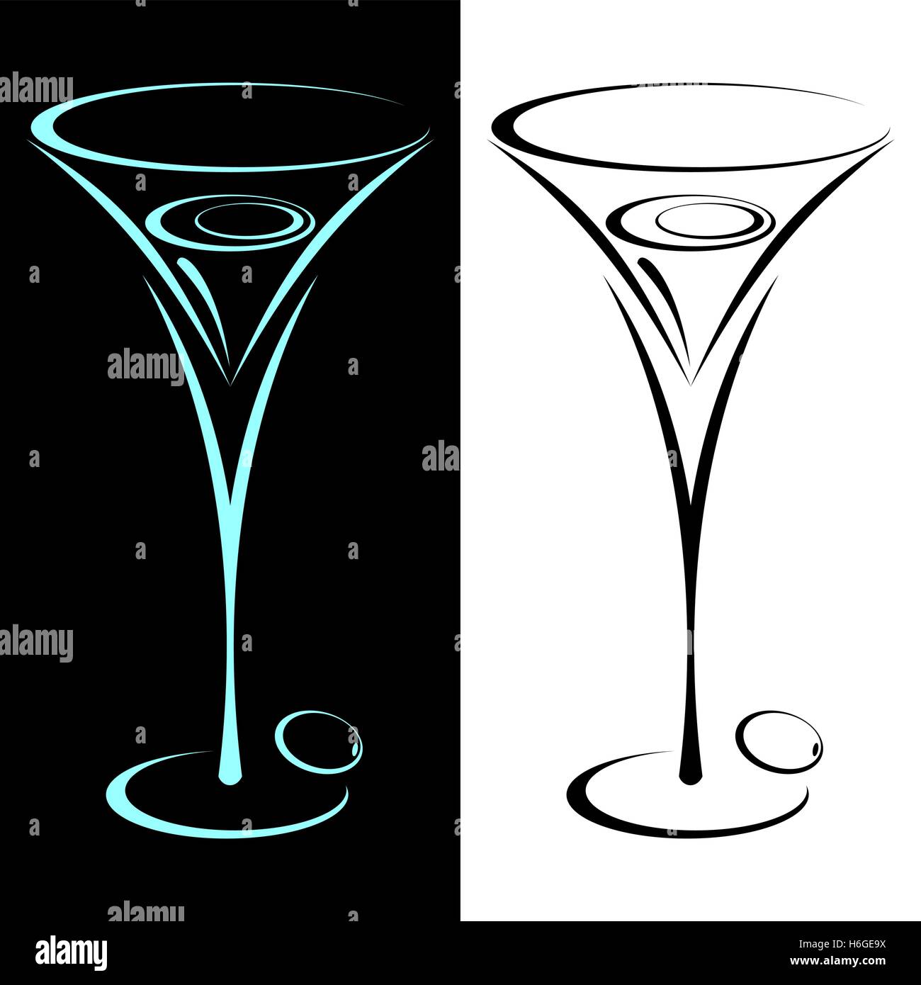 Martini glass vectors hi-res stock photography and images - Alamy
