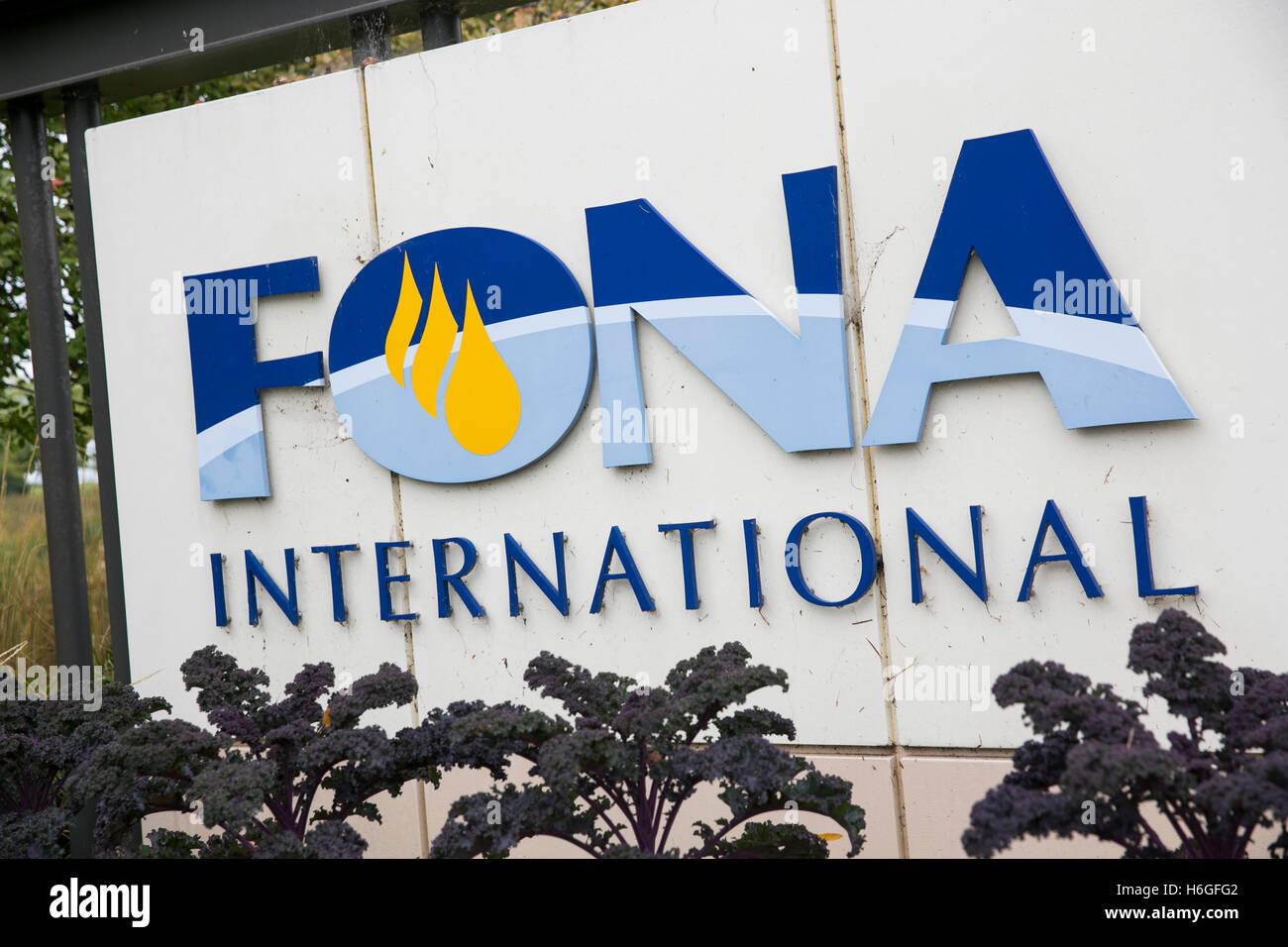 A logo sign outside of the headquarters of FONA International, Inc., in ...