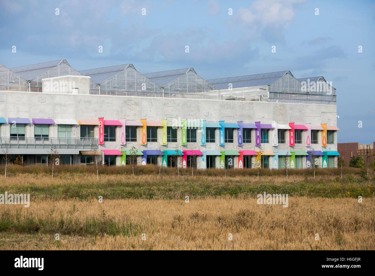 A logo sign outside of the Method and Ecover factory in the Pullman ...