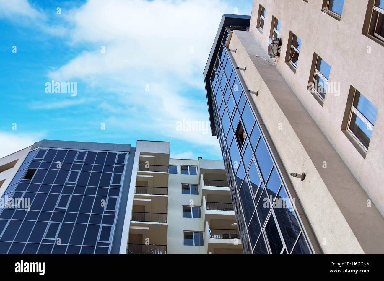 new apartment buildings closeup Stock Photo - Alamy