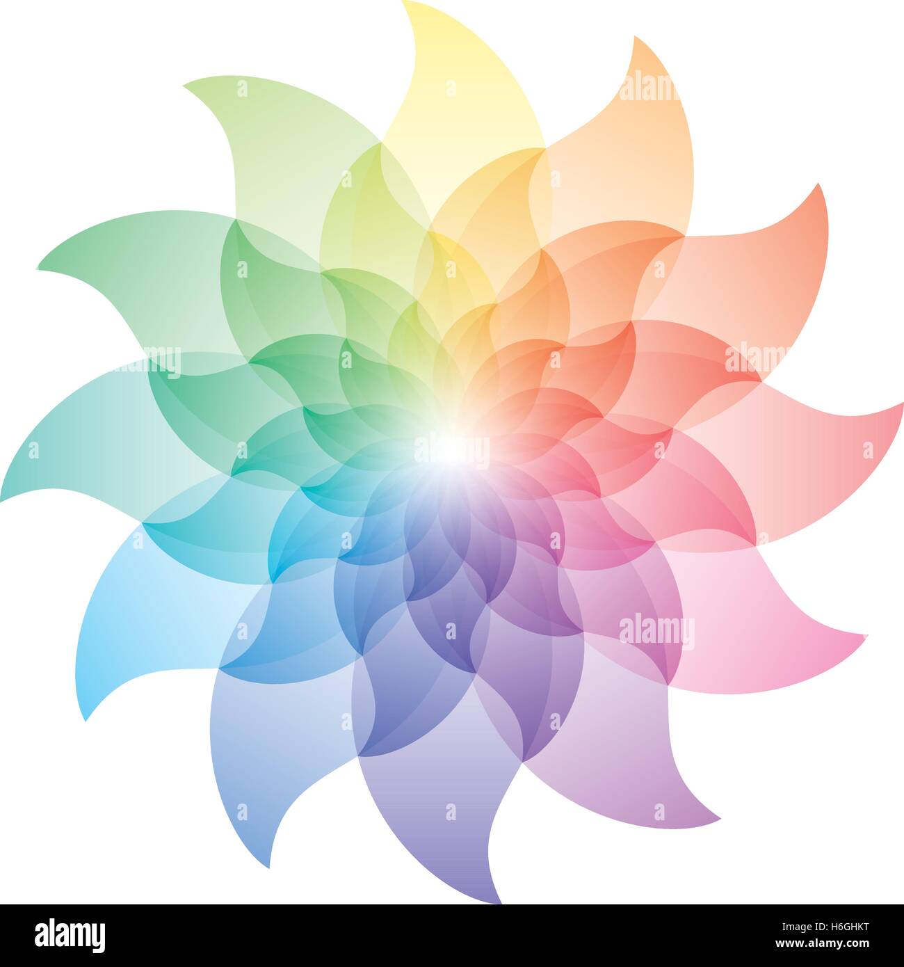 Beautiful Lotus Flower Color Wheel Icon. Vector EPS10 Stock Vector ...