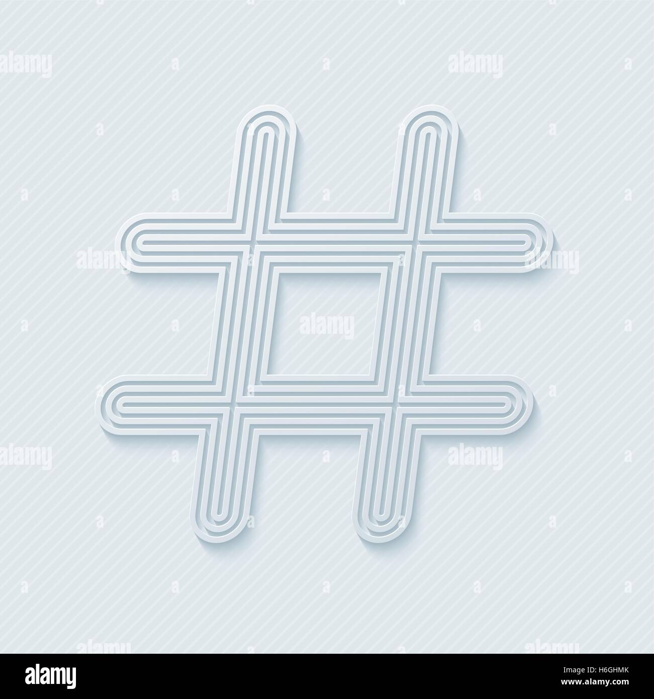 Light gray Hash tag outline symbol. Vector EPS10 Stock Vector Image ...