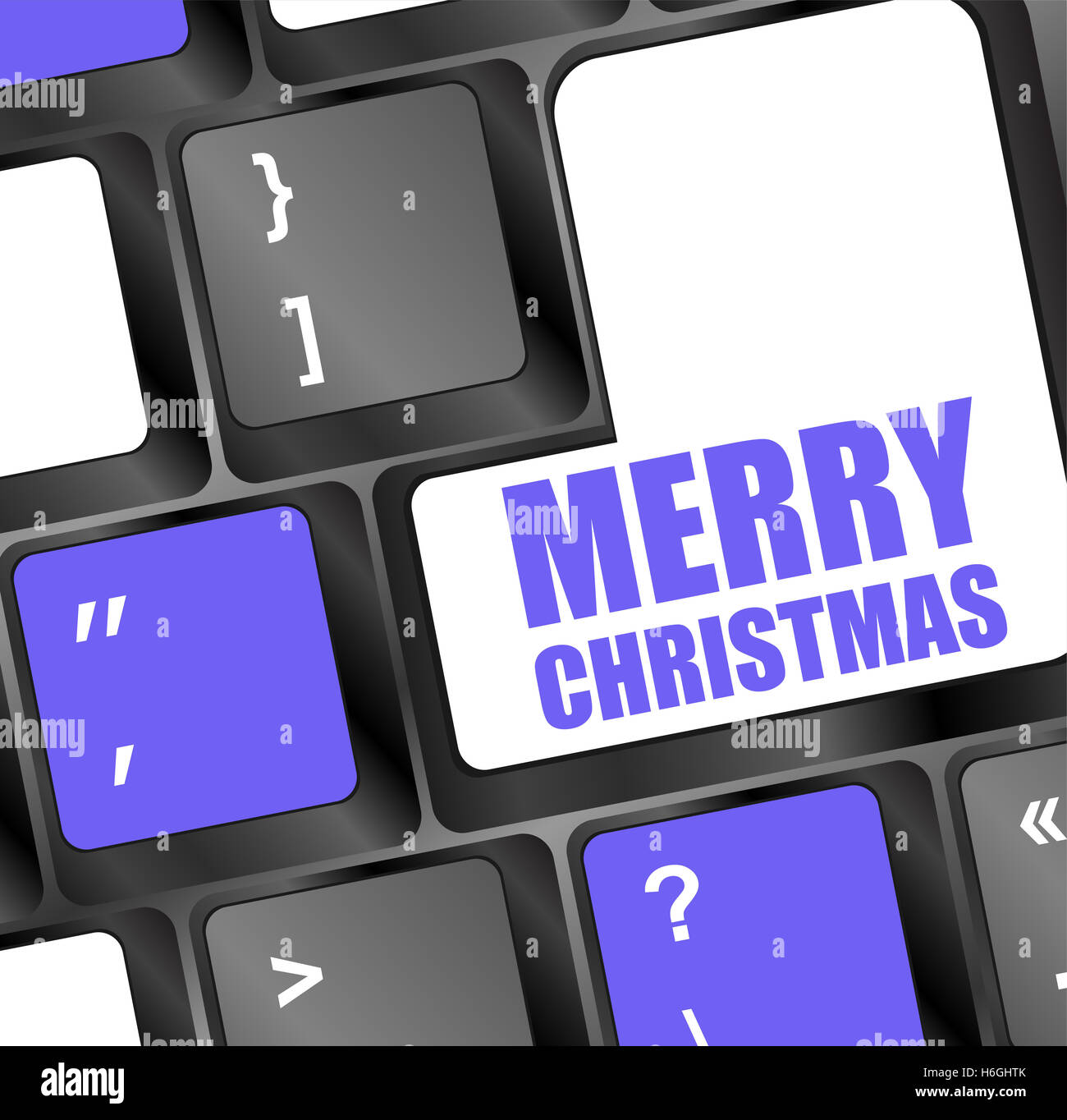 Computer Keyboard with Merry Christmas Key Stock Photo - Alamy