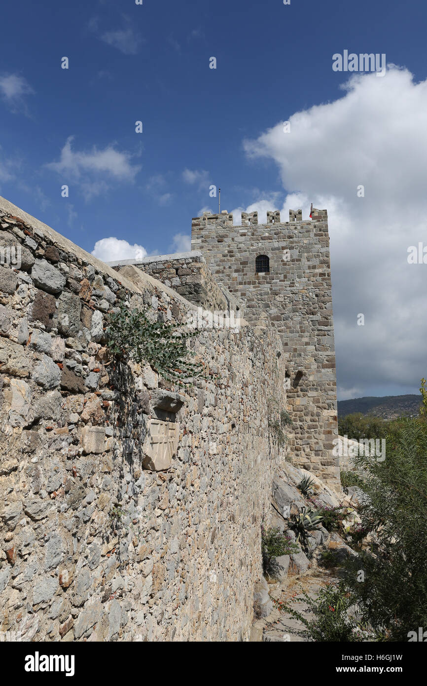 Bodrum Castle in Aegean Coast of Turkey Stock Photo - Alamy