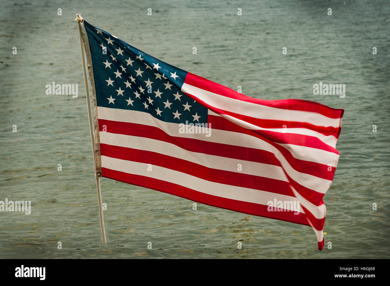 Waving american flag hi-res stock photography and images - Alamy