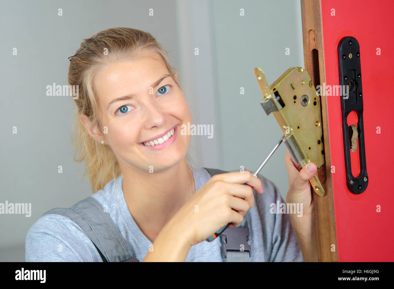 Install lock hi-res stock photography and images - Alamy