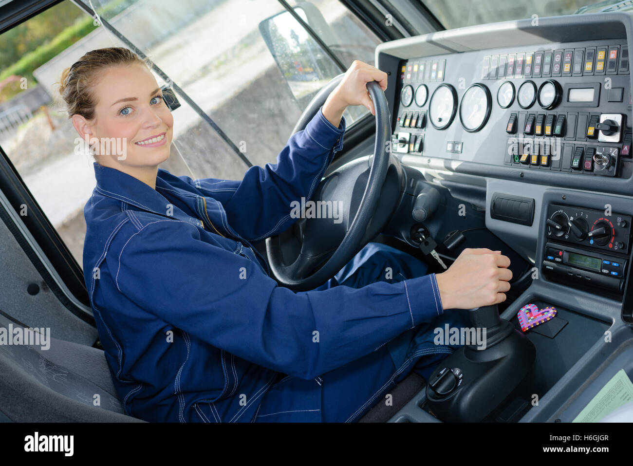 Female lorry driver hi-res stock photography and images - Alamy