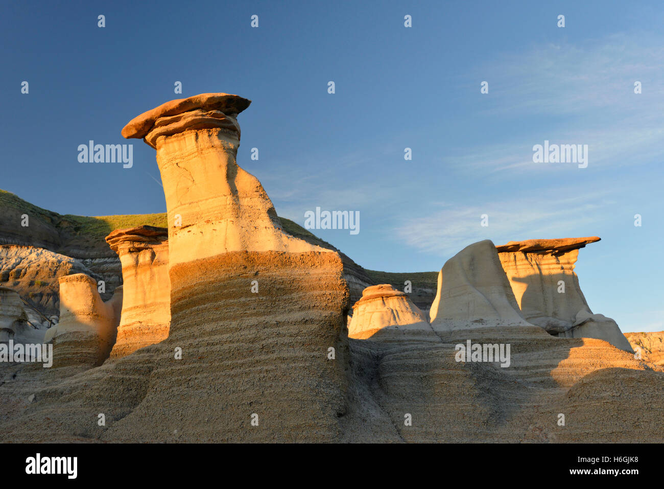 Geological formations known as 'hoodoos'; the result of erosion ...