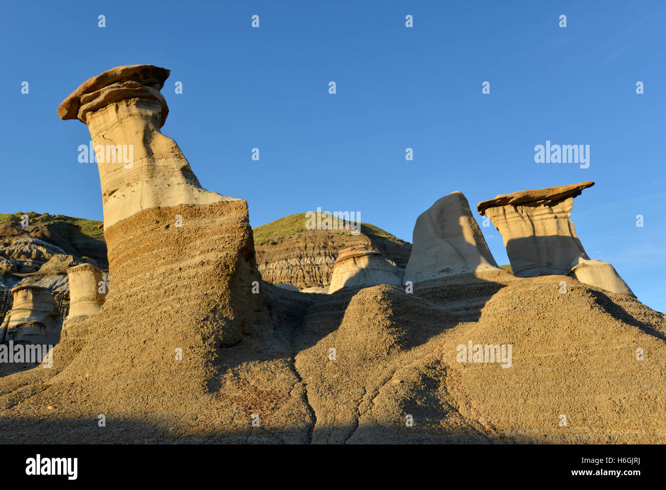 Geological formations known as 'hoodoos'; the result of erosion ...