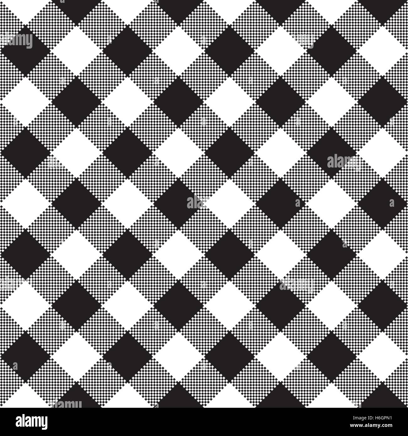 Black white checkerboard check diagonal textile seamless pattern ...