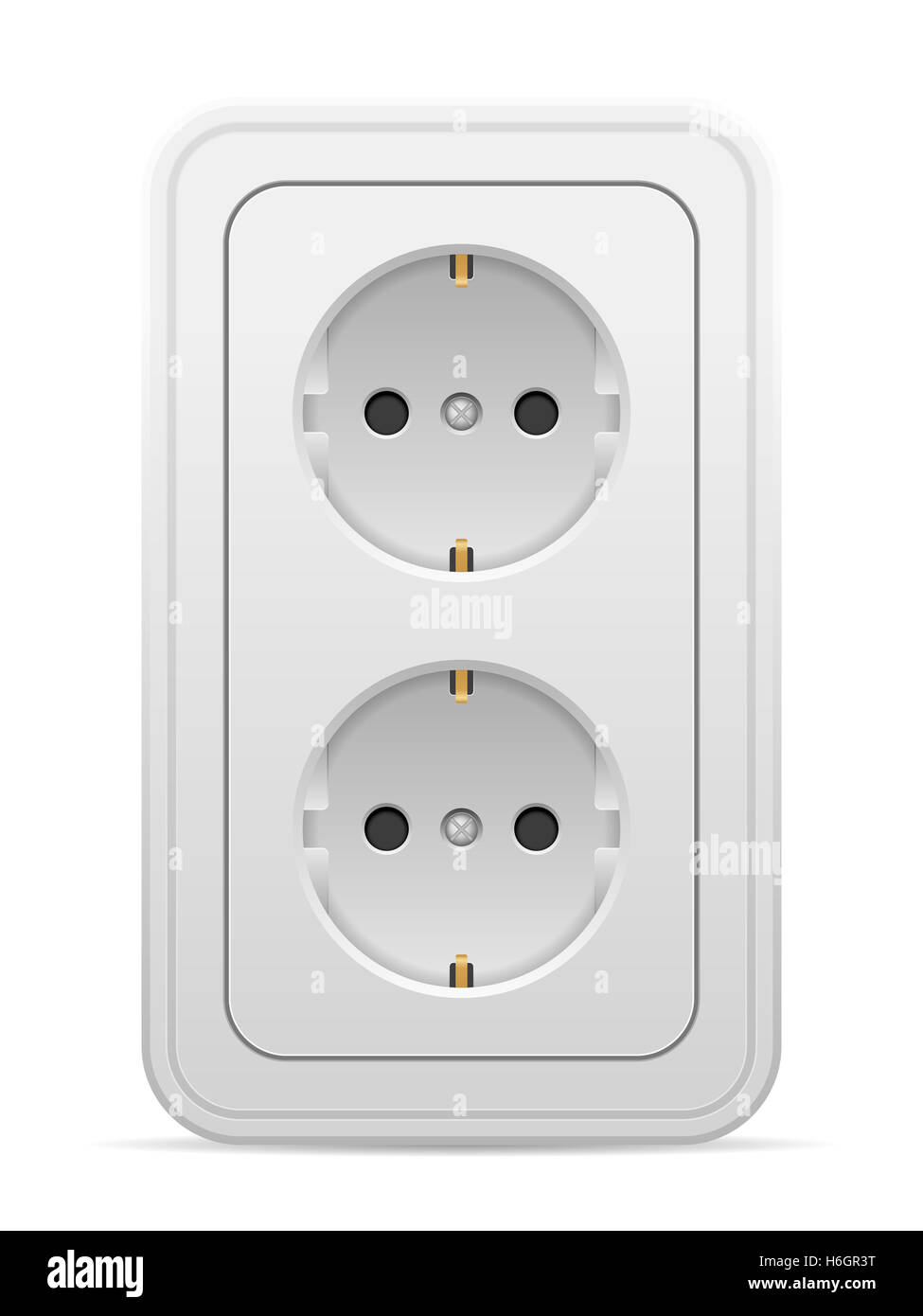 Power outlet on a white background Stock Photo - Alamy