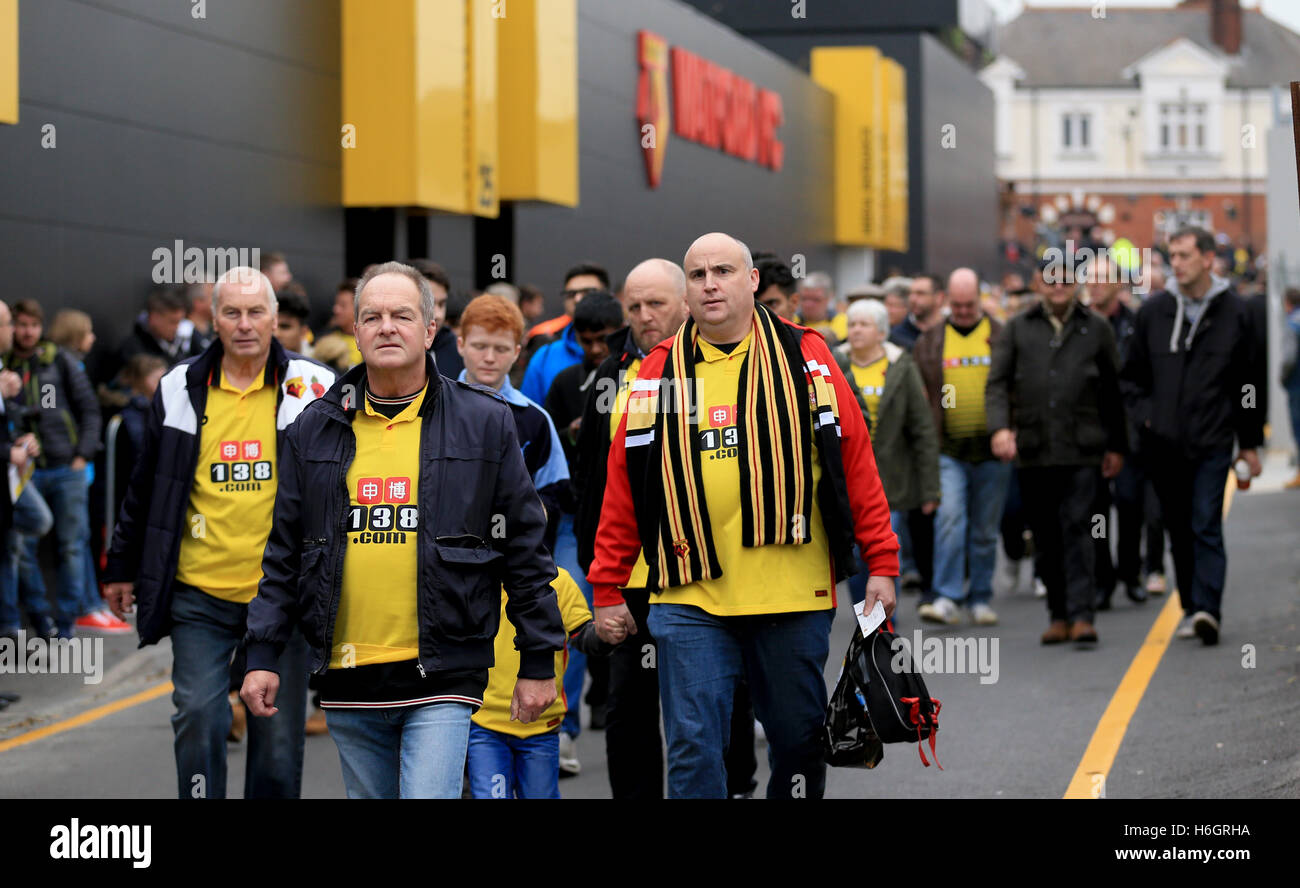 Watford fans arriving hi-res stock photography and images - Alamy