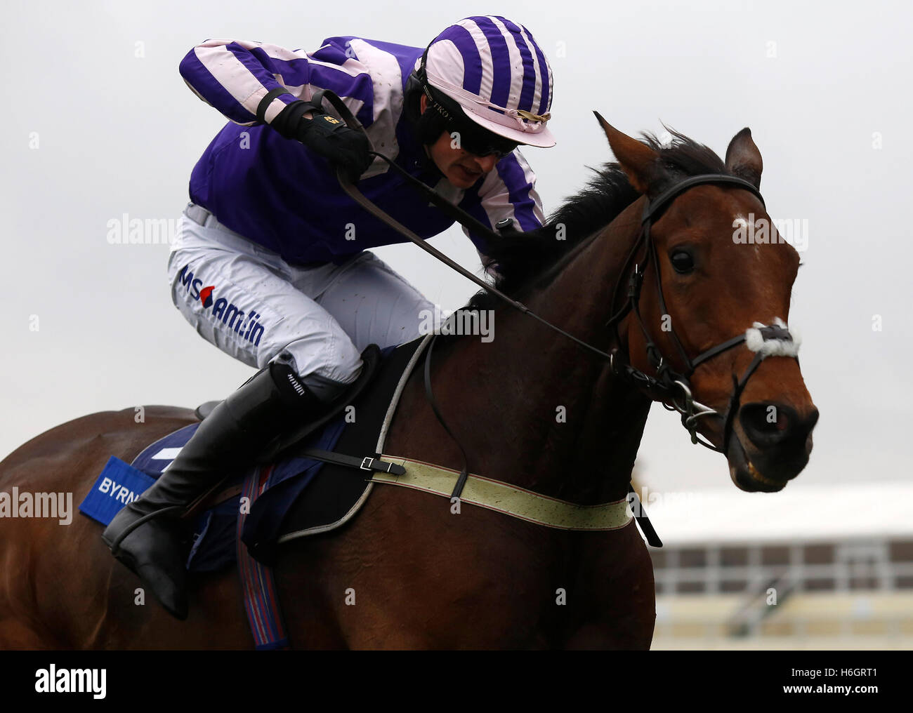 Quite By Chance ridden Tom O' Brien clear the last fence before going ...