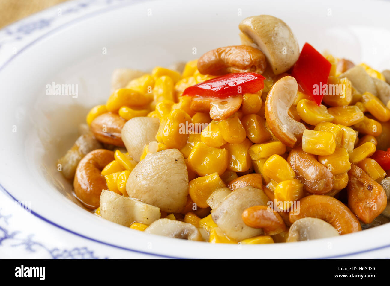 Vegetable dish, Chinese cooking Stock Photo - Alamy