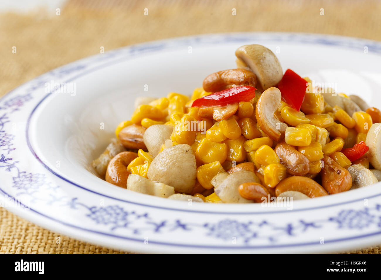 Vegetable dish, Chinese cooking Stock Photo - Alamy