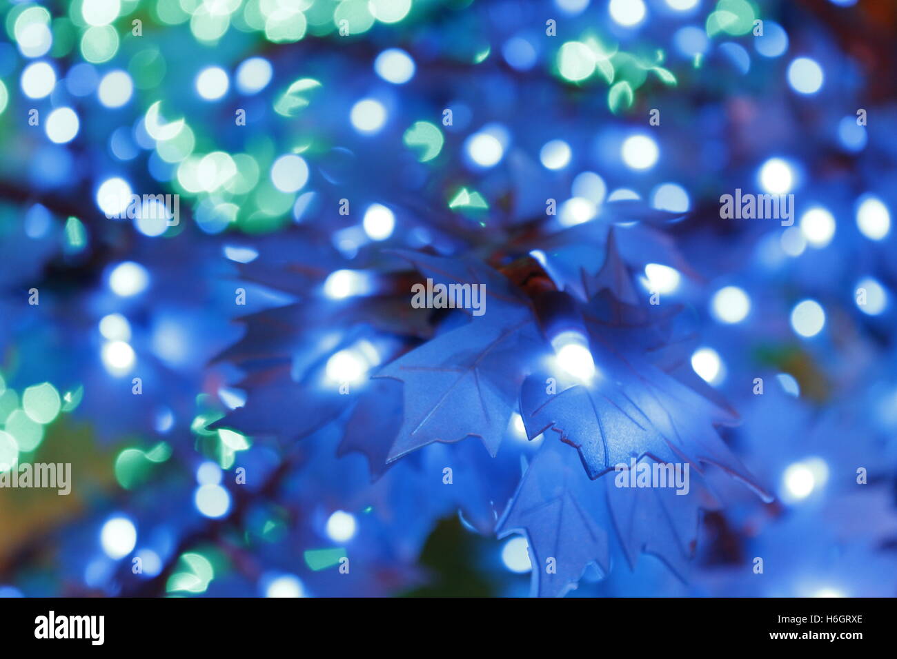 LED maple leaves lights at the i-City, Shah Alam, Selangor, Malaysia ...