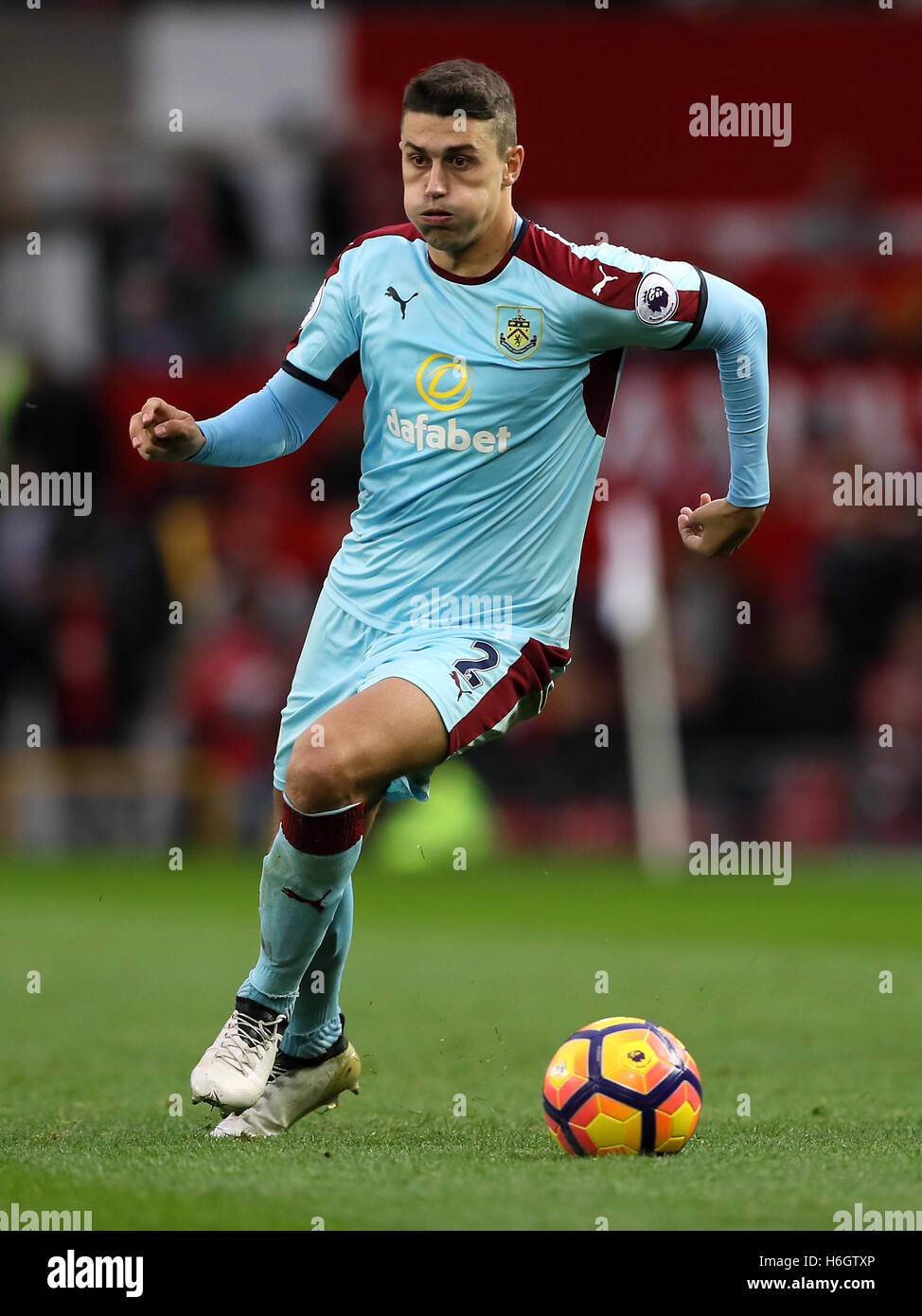 Burnley's Matthew Lowton during the Premier League match at Old ...