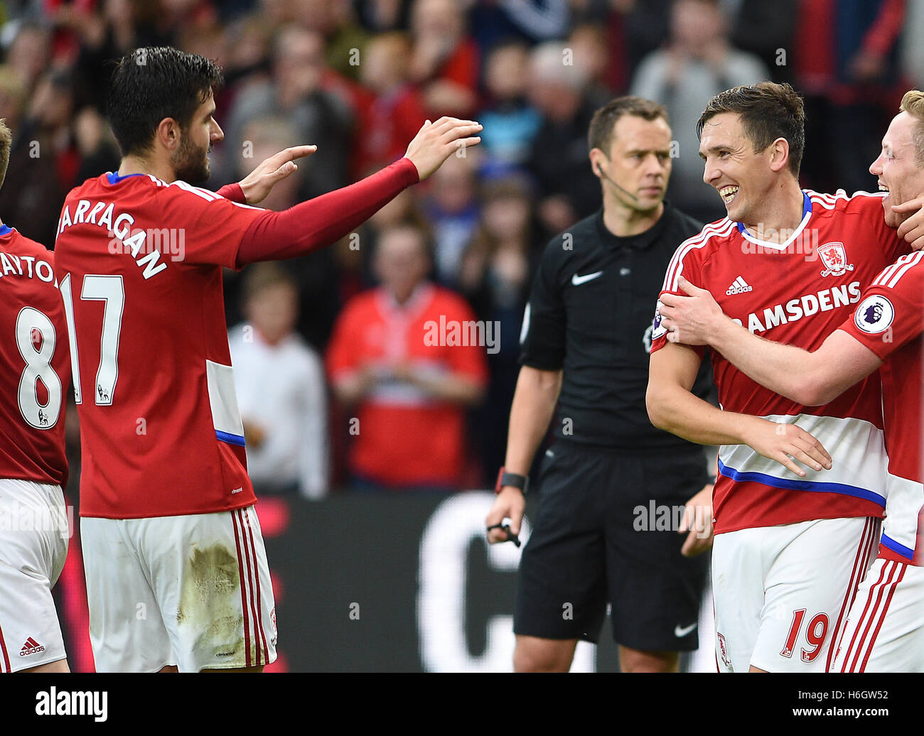 Middlesbrough's Stewart Downing celebrates scoring his sides second ...