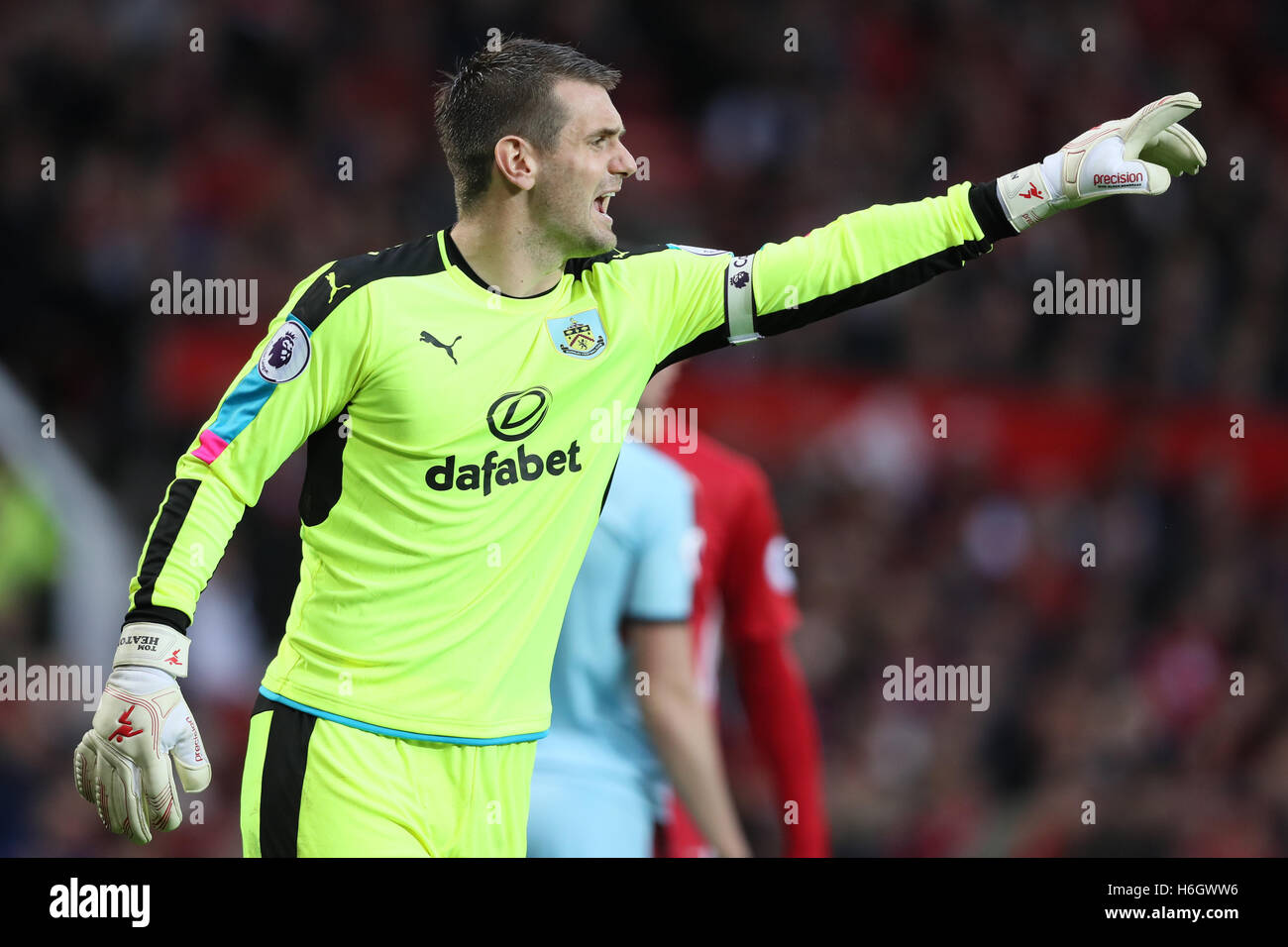 Burnley goalkeeper Tom Heaton during the Premier League match at Old ...