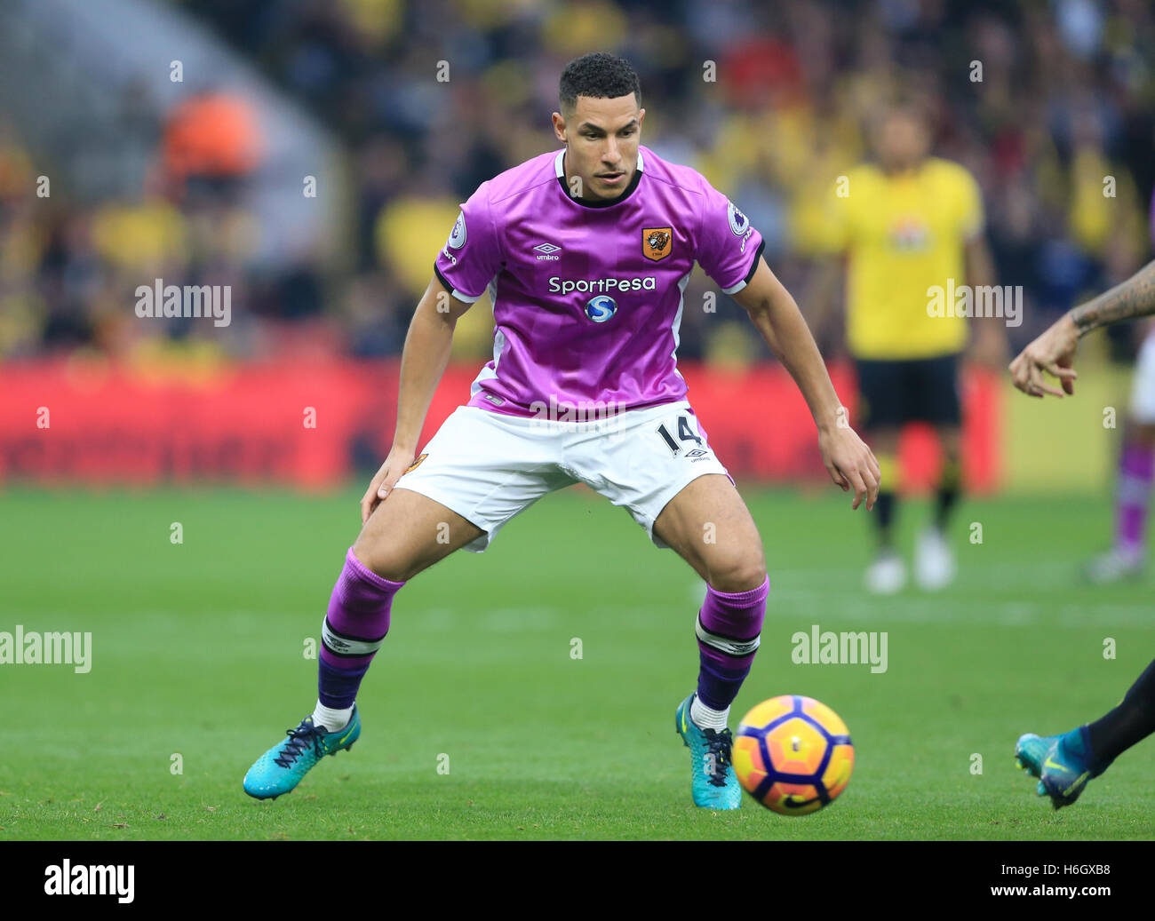 Hull City's Jake Livermore in action during the Premier League match at ...