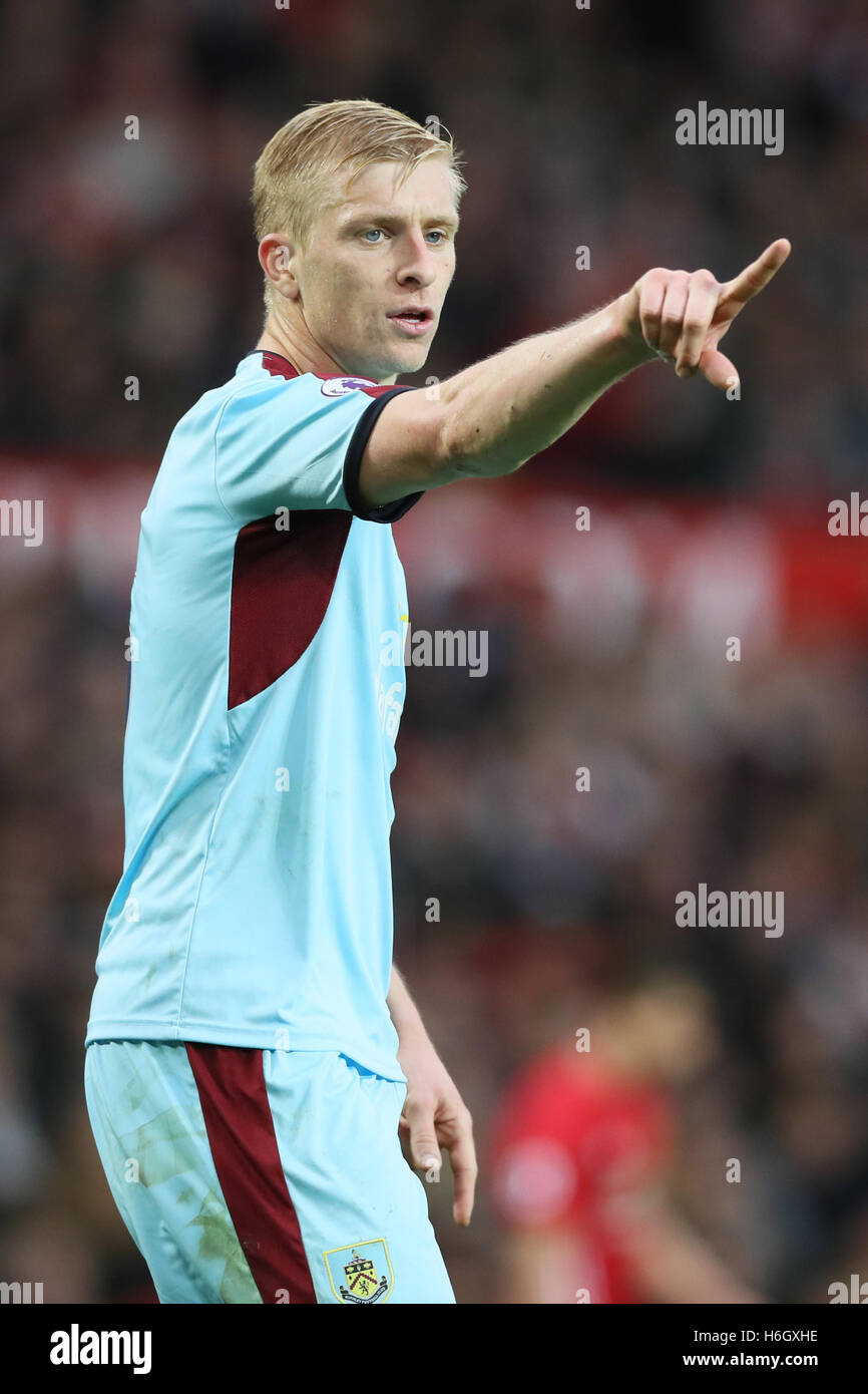 Burnley's Ben Mee during the Premier League match at Old Trafford ...