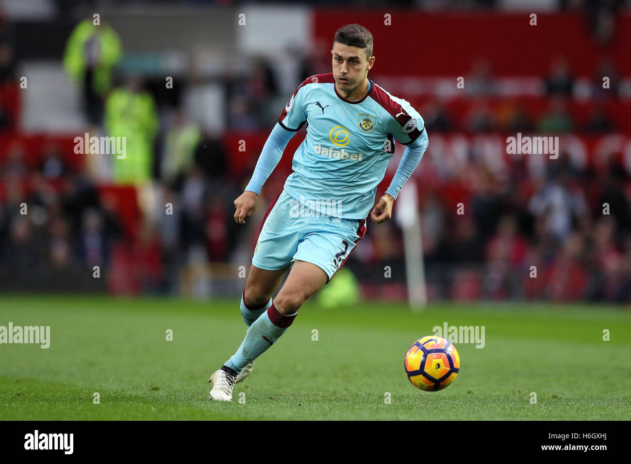 Burnley's Matthew Lowton during the Premier League match at Old ...