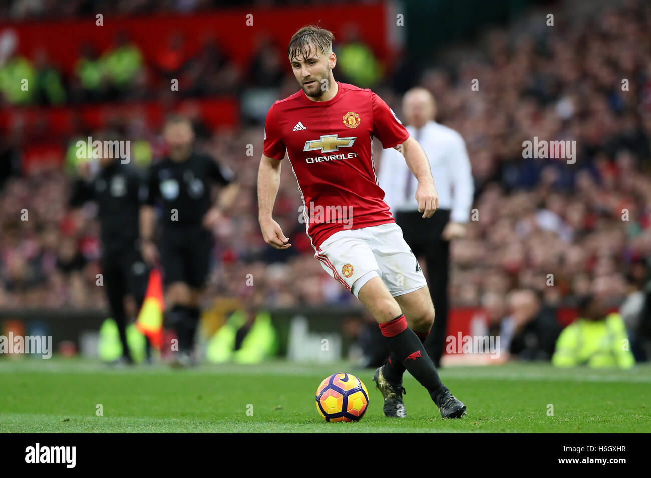 Manchester United's Luke Shaw during the Premier League match at Old ...