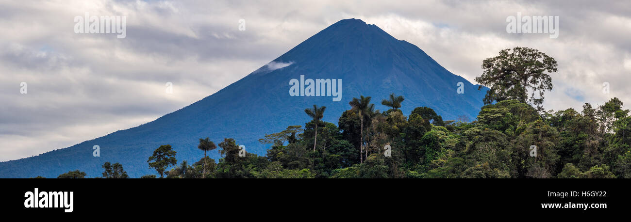 The perfect symmetrical cone of Sumaco Volcano, a stratovolcano in ...