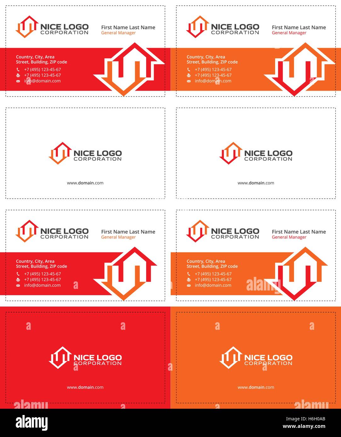 two houses business card 1 Stock Vector Image & Art - Alamy