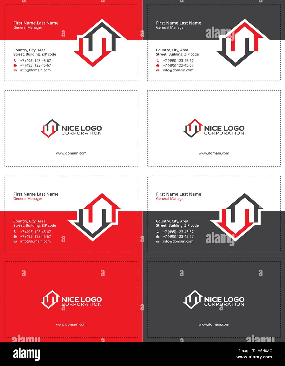 two houses business card 2 Stock Vector Image & Art - Alamy