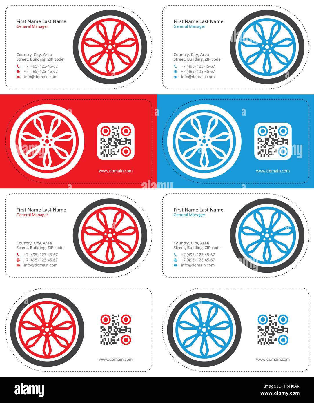 wheel business card 1 Stock Vector Image & Art - Alamy