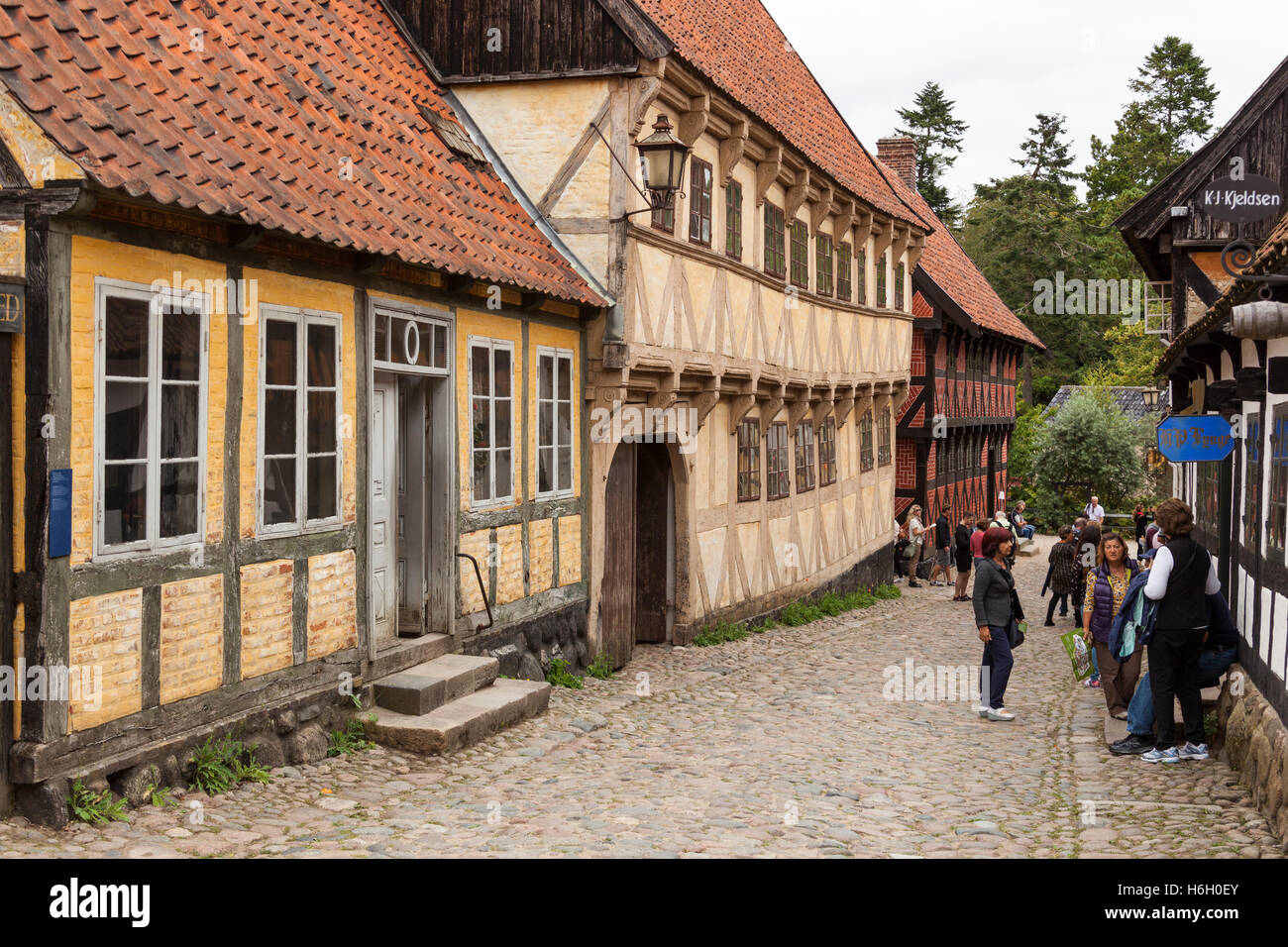 A street in Den Gamle By, Aarhus, Denmark Stock Photo - Alamy