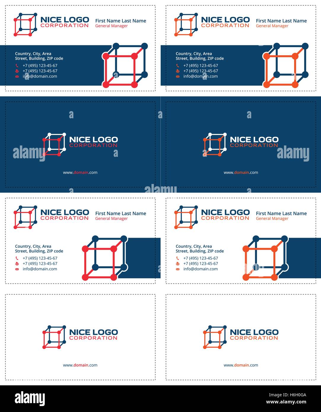 cube business card 1 Stock Vector Image & Art - Alamy