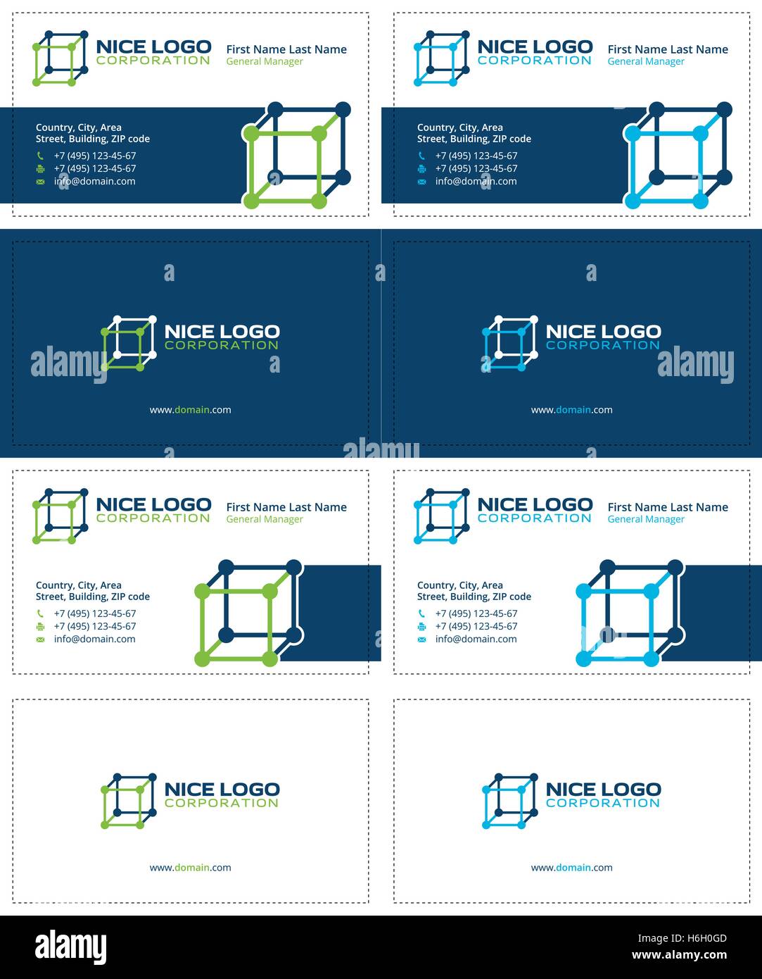 cube business card 2 Stock Vector Image & Art - Alamy