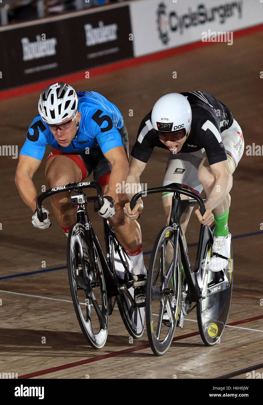 Great Britain's Matthew Rotherham (left) and Germany's Joachim Eilers ...